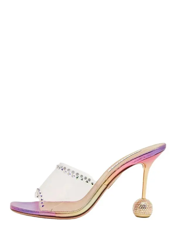 AQUAZZURA Square-toe Embellished Sandals - White