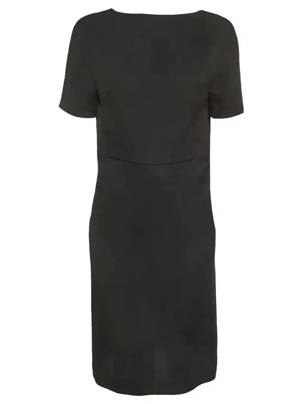 Balenciaga Crepe Midi Dress - Black