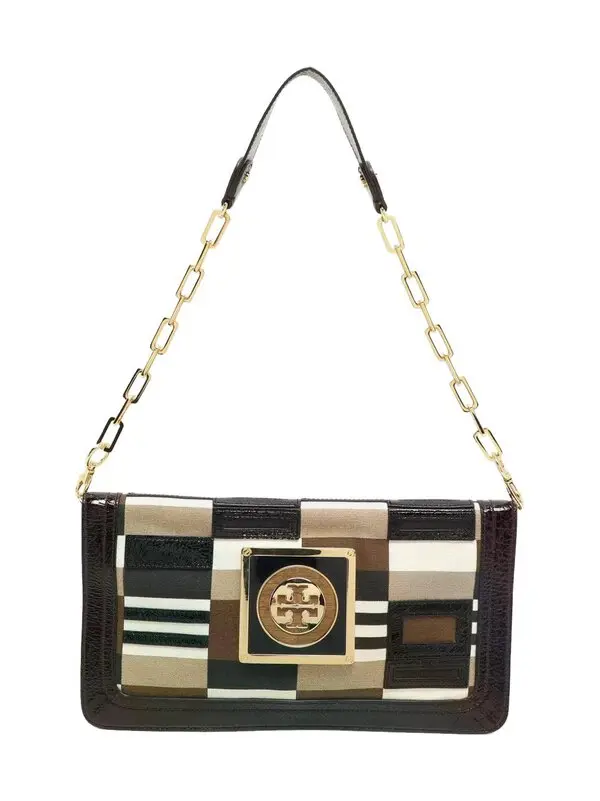 Tory Burch Patchwork Chain Shoulder Bag - Black
