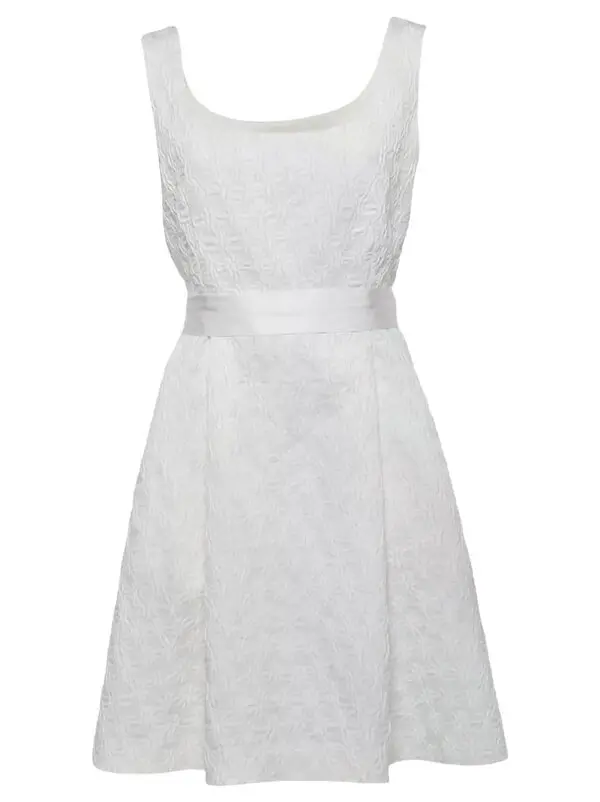 Carolina Herrera Patterned Jacquard Mini Dress - White