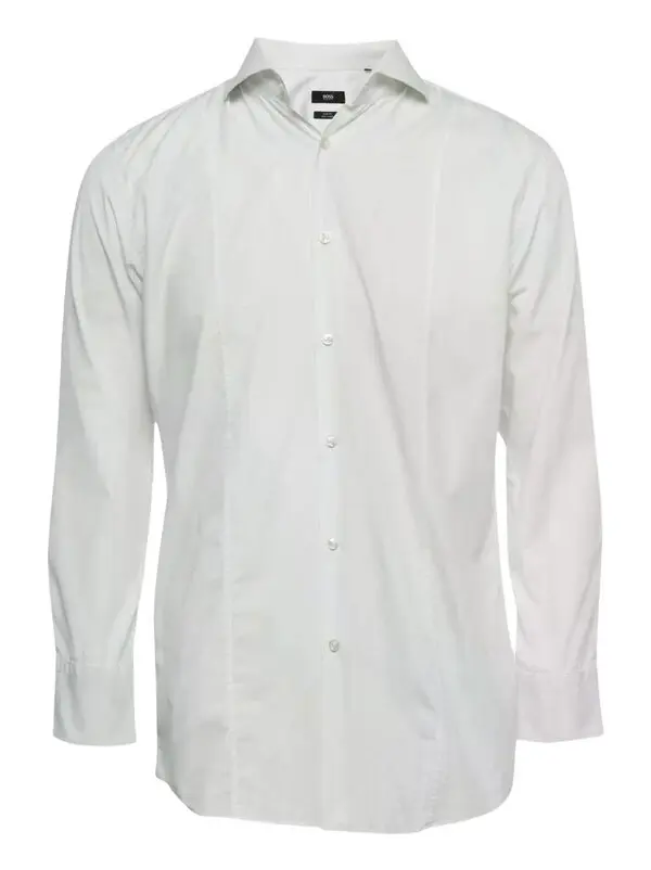 BOSS Philip Long-sleeve Button-fastening Shirt - White