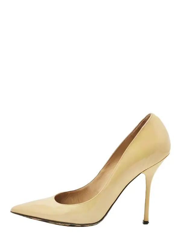 Dolce & Gabbana Pointed Patent-leather Pumps - Neutrals