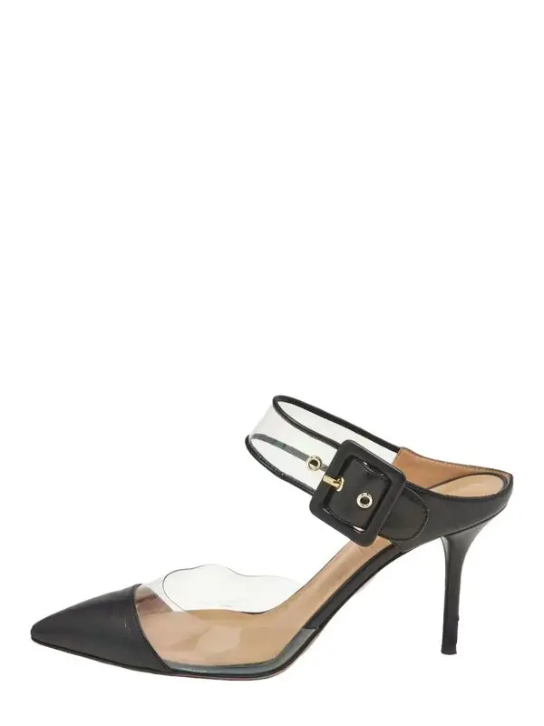 AQUAZZURA Buckle-detail Leather Sandals - Black