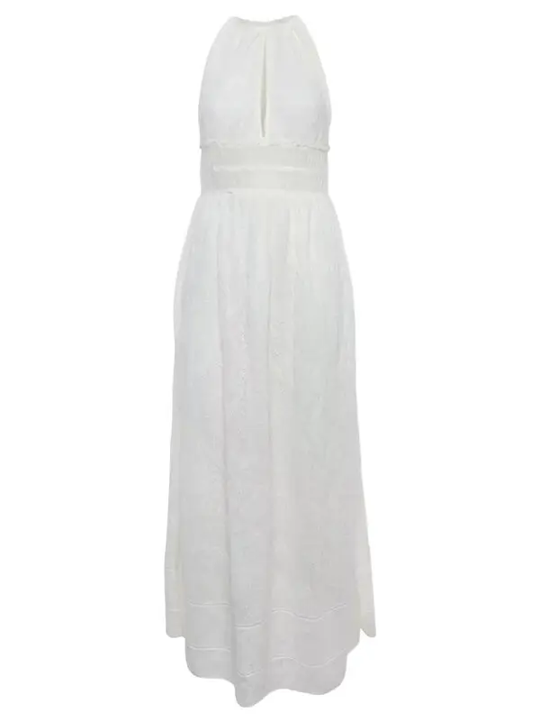 Missoni Halterneck Knit Maxi Dress - White