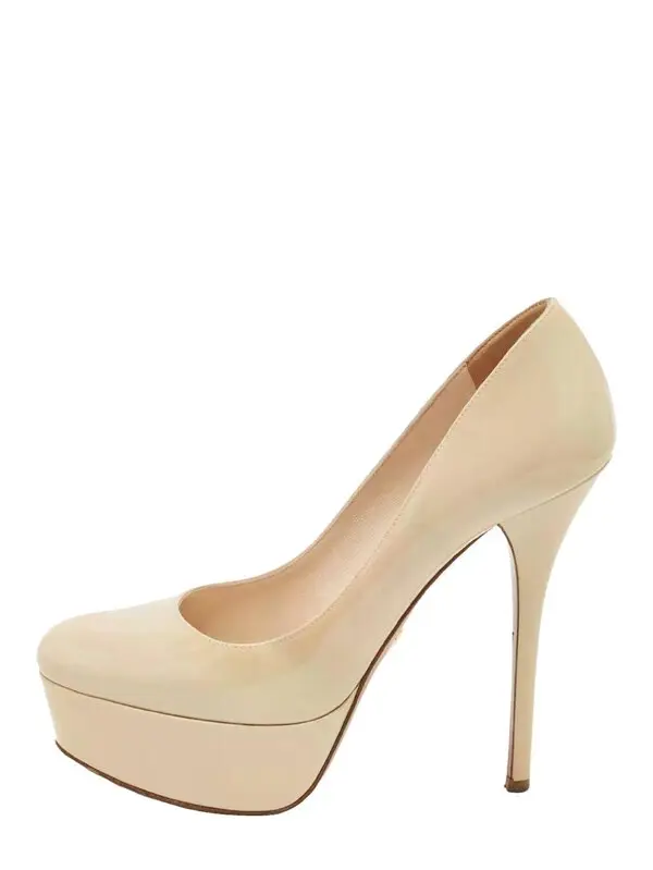 Prada 150mm Leather Heeled Pumps - Neutrals