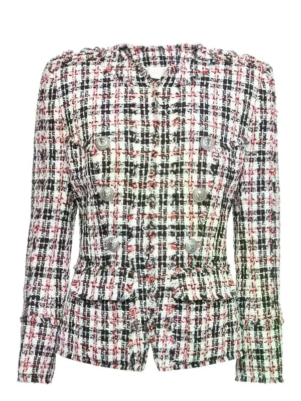 Balmain Tweed Button Jacket - White