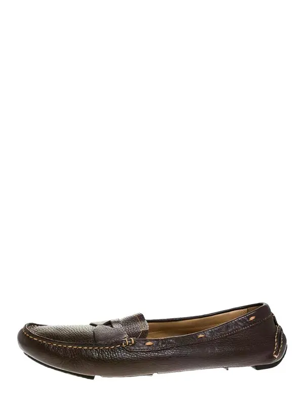 Prada Leather Loafers - Brown