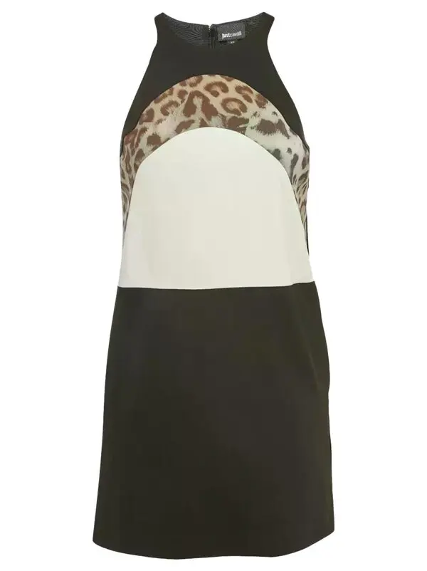 Just Cavalli Panel Sleeveless Mini Dress - Black