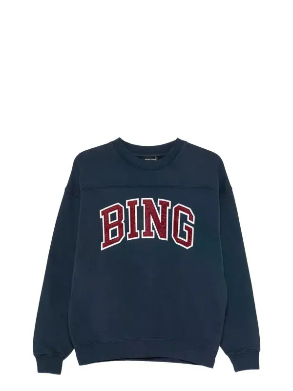 ANINE BING Trenton Logo Sweatshirt - Blue
