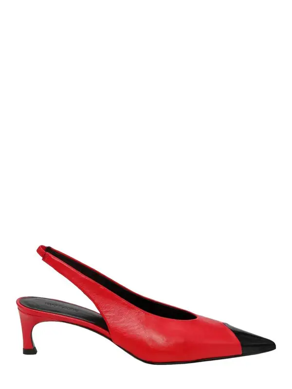 Remain Birger Christensen Slingback Leather Pumps - Red