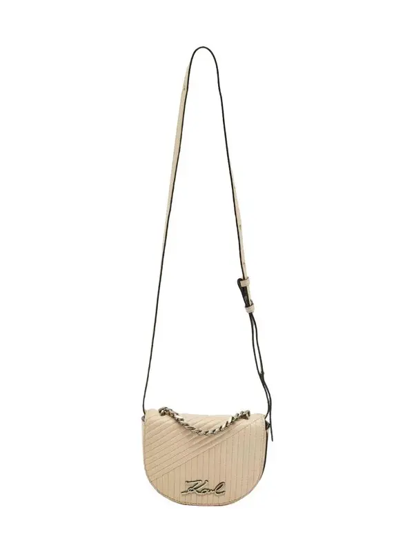 Karl Lagerfeld Quilted Crossbody Bag - Neutrals
