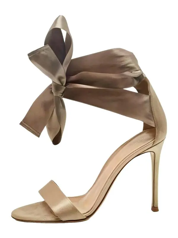 GIANVITO ROSSI Gala Ribbon-tie Sandals - Grey