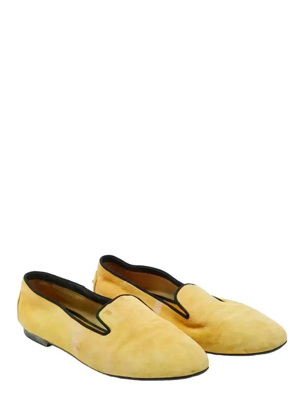 TOD'S Smoking Suede Slippers - Yellow