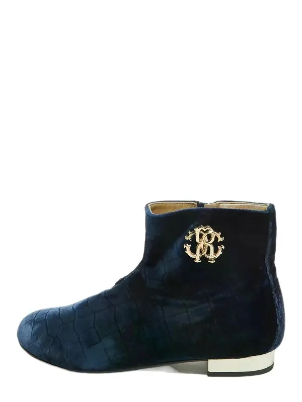 Roberto Cavalli Crocodile-embossed Boots - Blue