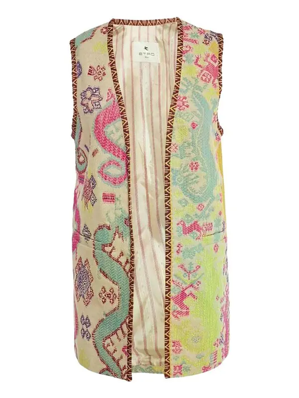 Etro Jacquard Gilet - Neutrals