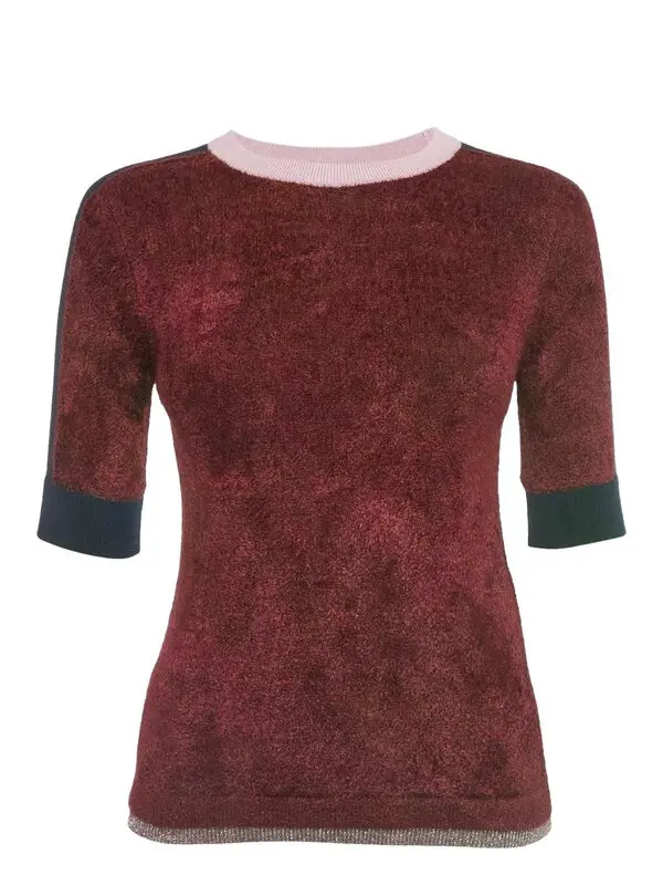 Max Mara Knit Contrast-trim Sweater - Red