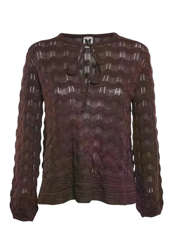 Missoni Wavy-knit Top - Purple
