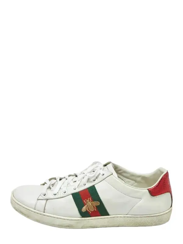 Gucci Ace Bee Leather Trainers - White