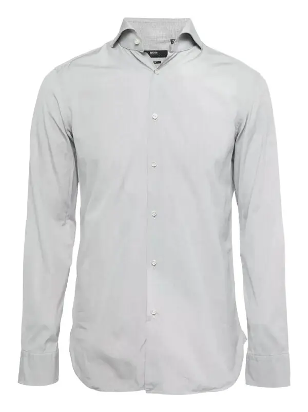 BOSS Check Long-sleeve Shirt - Grey