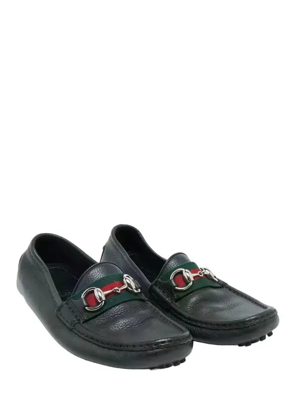 Gucci Jordaan Horsebit Leather Loafers - Black