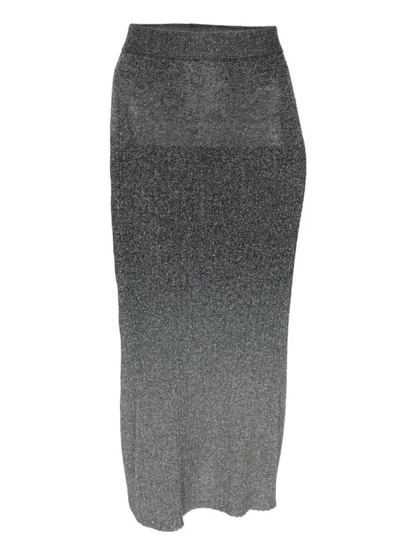 JOSEPH Knit Dip-dye Midi Skirt - Grey