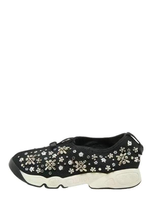 Dior Fusion Crystal-embellished Sneakers - Black
