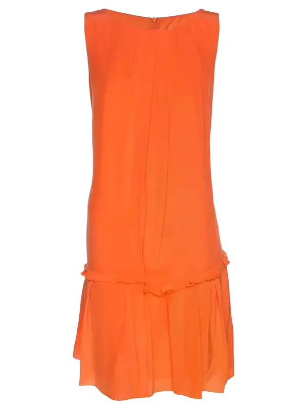 Red Valentino Pleated Mini Dress - Orange