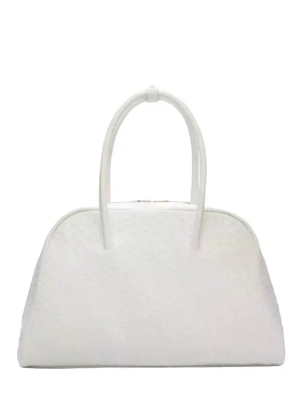 Loulou De Saison Darnen Textured Leather Tote Bag - White