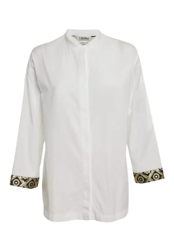 Max Mara Cotton Trim Shirt - White