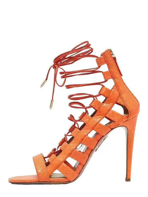 AQUAZZURA 115mm Amazon Sandals - Orange