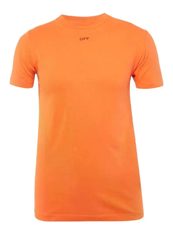 Off-White Logo-print Crew-neck T-shirt - Orange