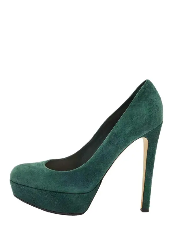 Dior Platform Suede Pumps - Green