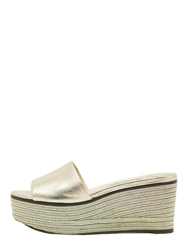 JIMMY CHOO Platform Wedge Espadrilles - Gold