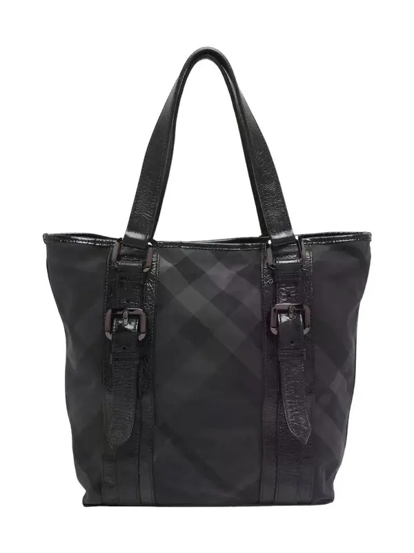 Burberry Lowry Check Buckle Tote - Black