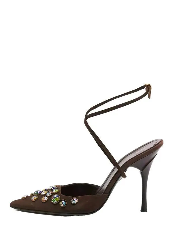 Casadei 110mm Glass-embellished Sandals - Brown