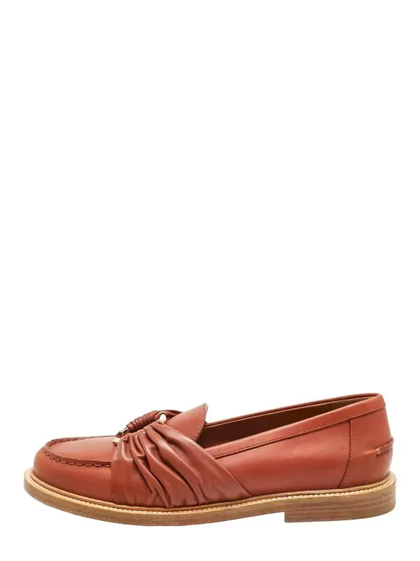 Chloé Leather Loafers - Brown