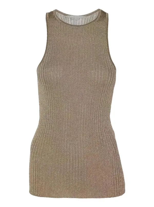 Stella McCartney Lurex-detailed Tank Top - Gold