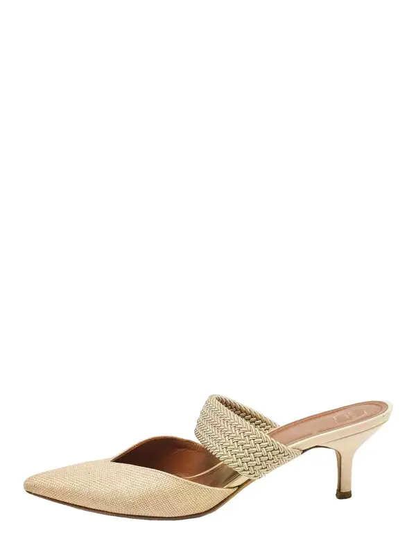 MALONE SOULIERS Raffia Woven-strap Mules - Neutrals