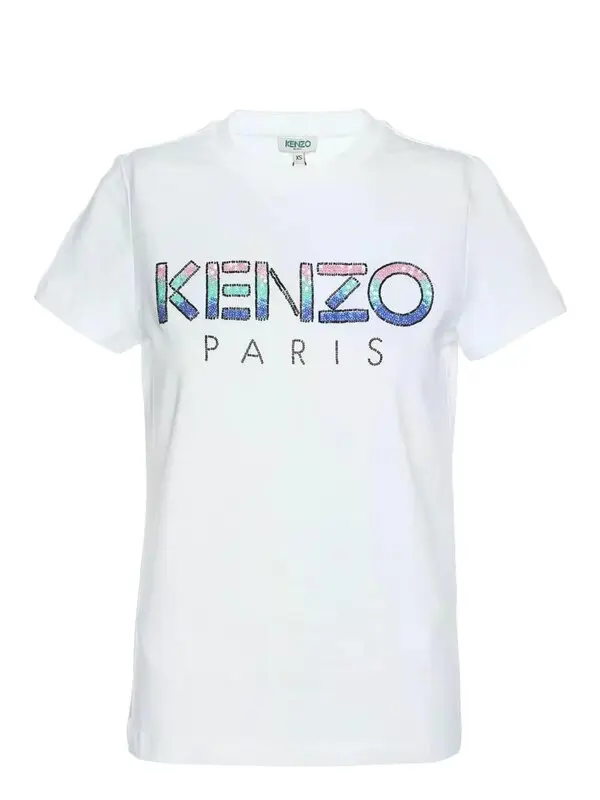 Kenzo Sequinned Logo T-shirt - White