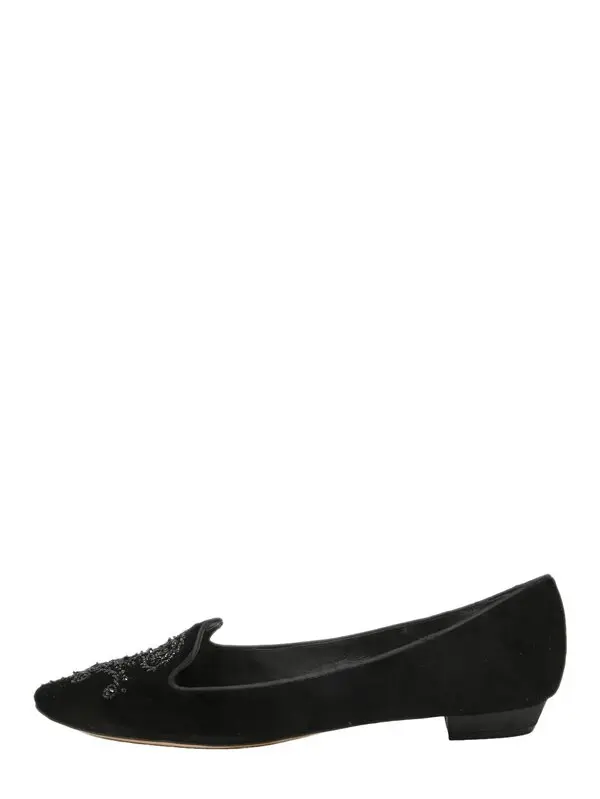 Rene Caovilla Velvet-finish Loafers - Black