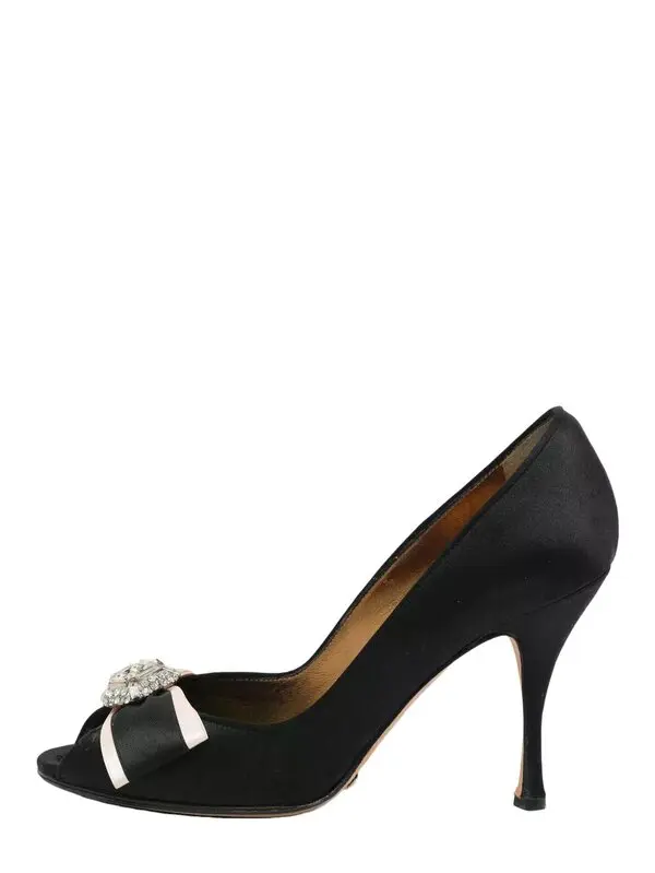 Dolce & Gabbana Satin Bow-detail Pumps - Black