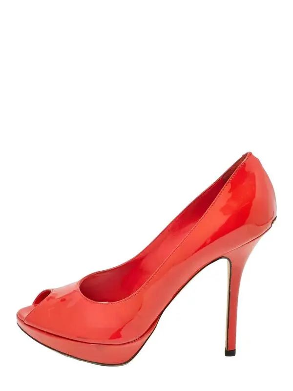 Dior 120mm Peep-toe Patent-leather Pumps - Red