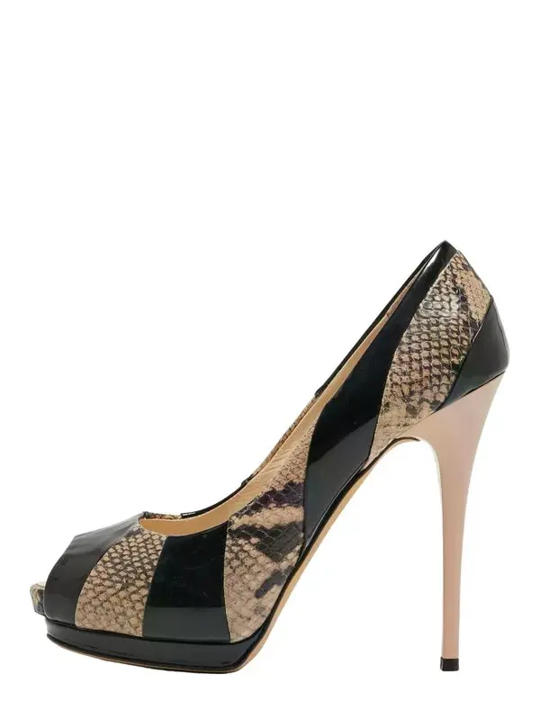 GIUSEPPE ZANOTTI 120mm Embossed-leather Pumps - Black