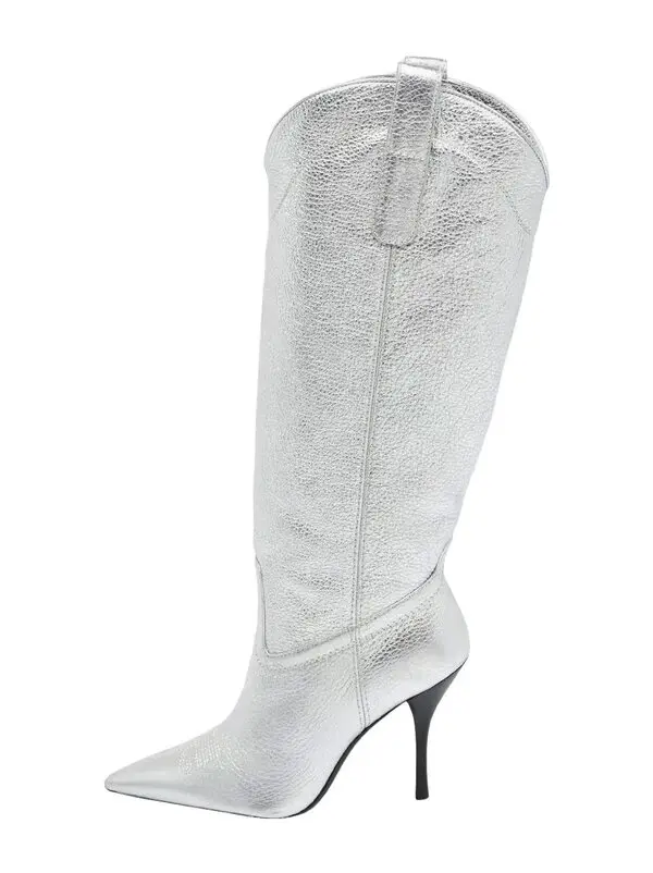 STUART WEITZMAN 100mm Outwest Boots - Silver