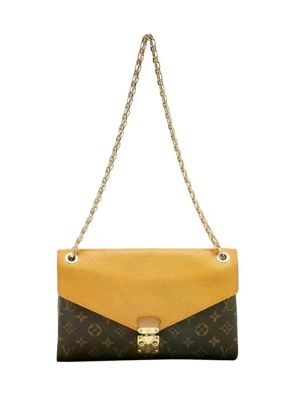 LOUIS VUITTON 2014 Monogram Chain Shoulder Bag - Brown