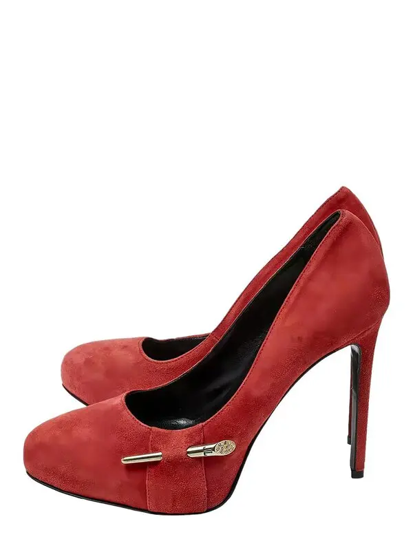 LORIBLU 110mm Suede Pumps - Red