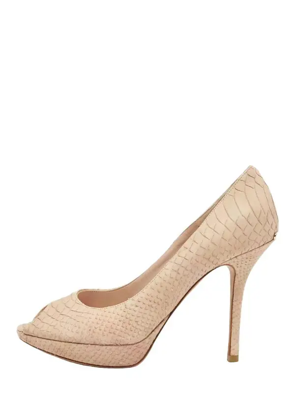 Dior 110mm Python-embossed Leather Pumps - Neutrals