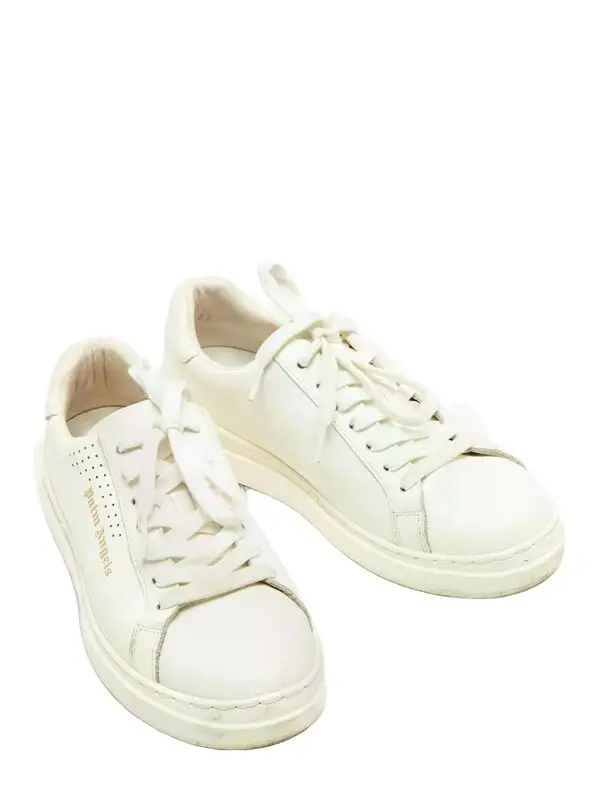 Palm Angels Leather Perforated Sneakers - White