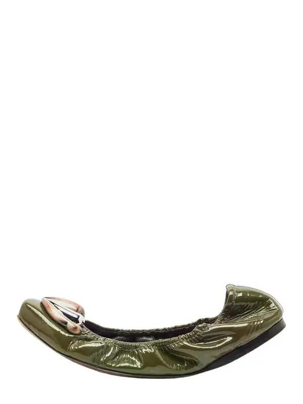 Miu Miu Metal-detail Ballet Flats - Green