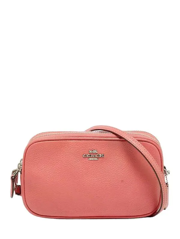 COACH® Leather Zip Crossbody Bag - Pink